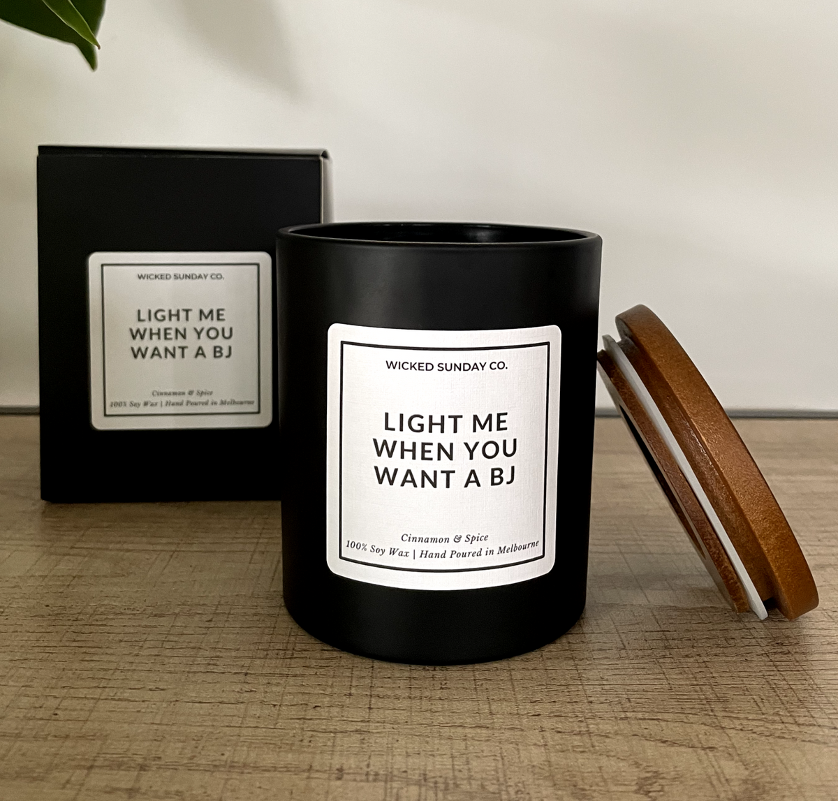 Quote Candle: Light Me When You Want a BJ – WICKED SUNDAY CO.